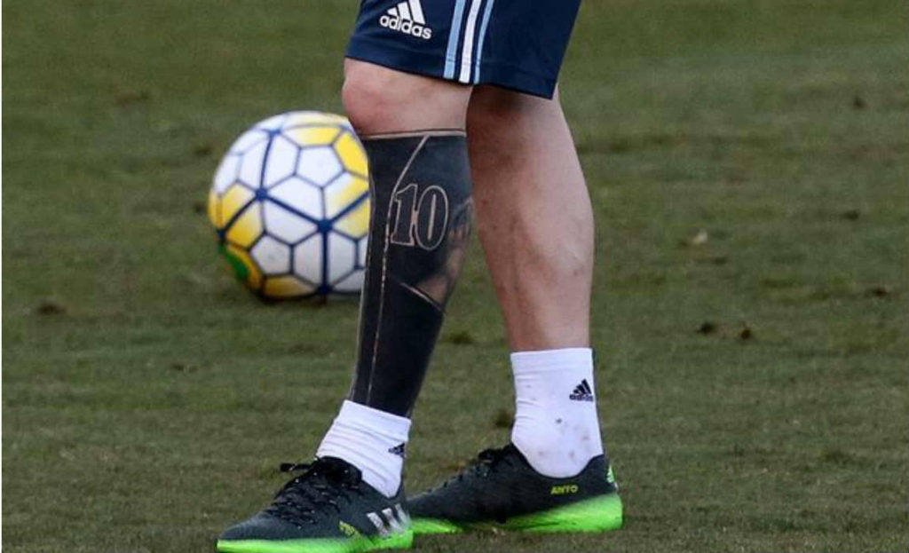 Barcelona Ace Messi Shows Off New Ink Work On His Magical Left Foot