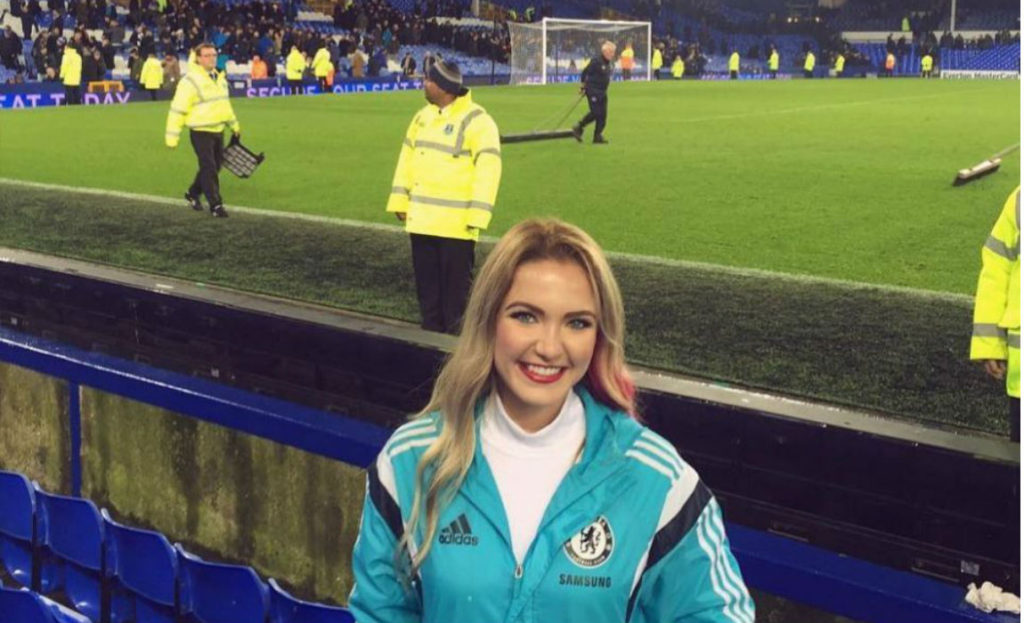 American Blonde Emily Rogawski Spotted Again At Goodison Park Wearing ... American Blonde Emily Rogawski Spotted Again At Goodison Park Wearing ...