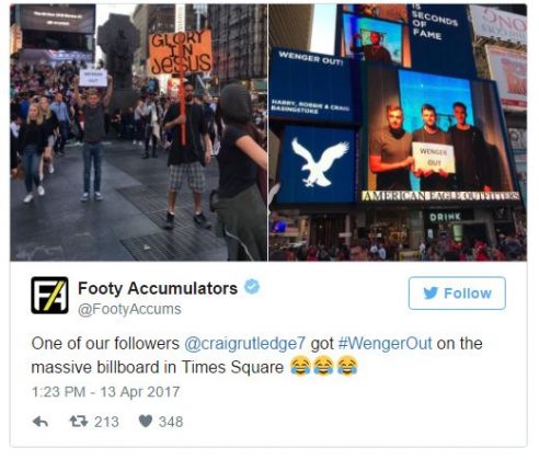 'WENGER OUT' Goes Global! 11 Weirdest Places With Arsenal Protest Banners