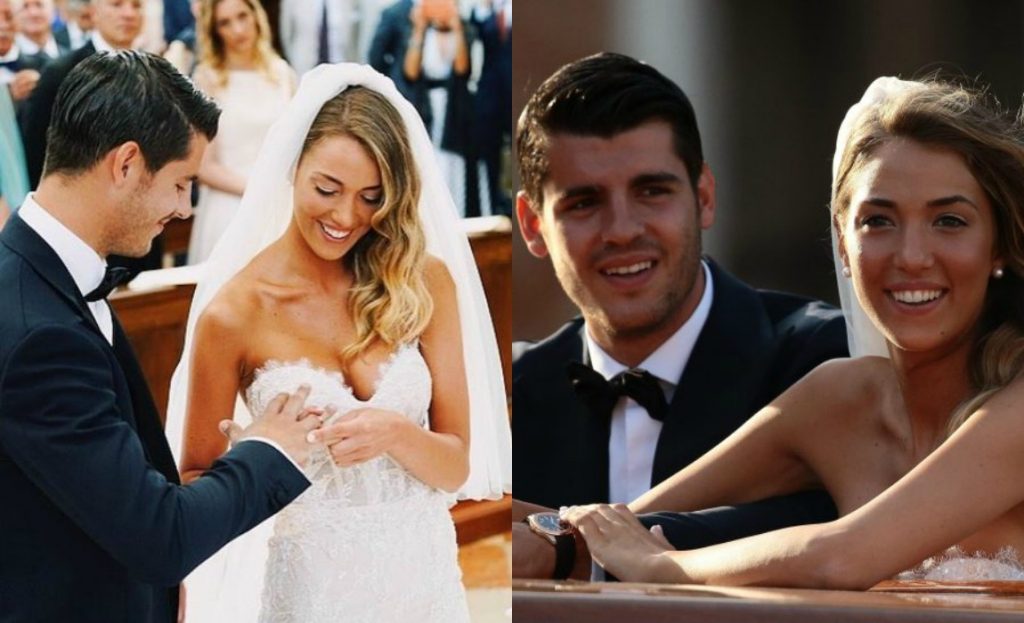 Real Madrid Striker Alvaro Morata Marries Partner Alice Campello In Venice