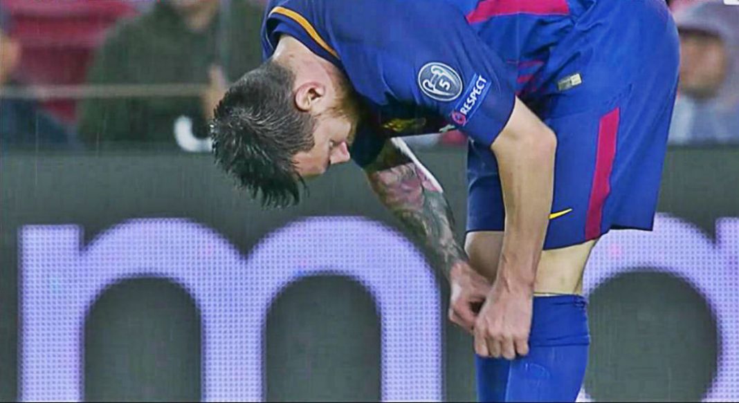 Messi Eats A Tablet Hidden In His Sock During Barcelona's Win Over ...