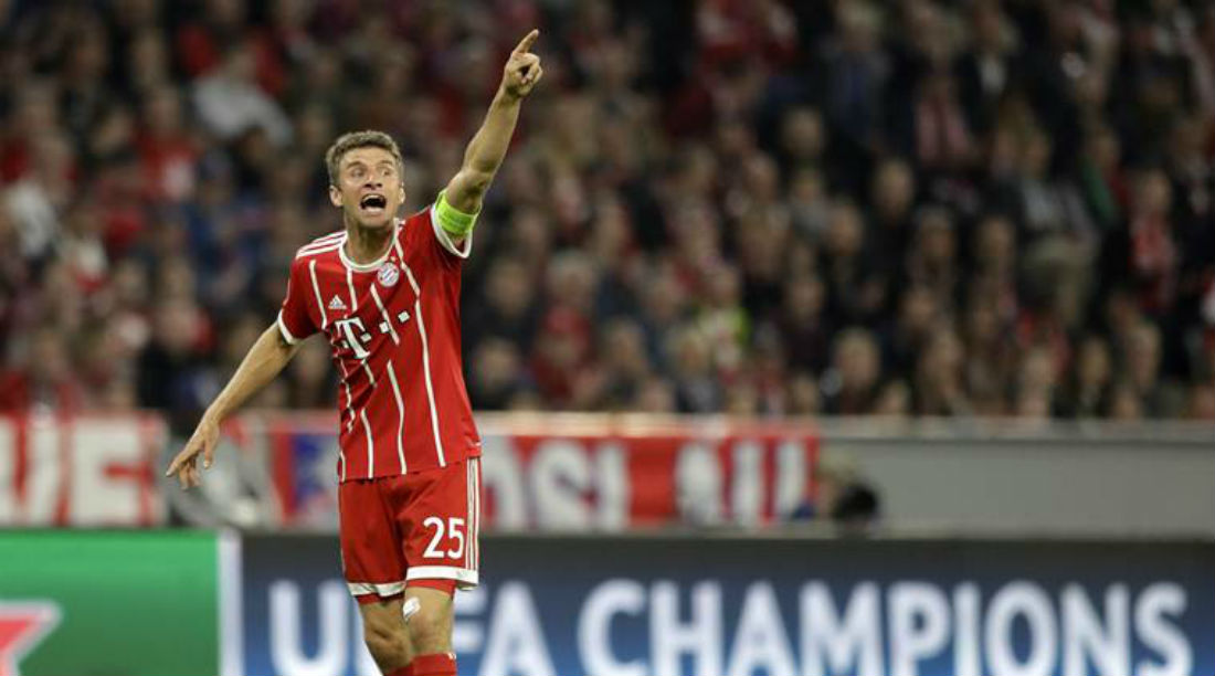 Bayern's Thomas Muller Ruled Out For 3 Weeks With Thigh Injury