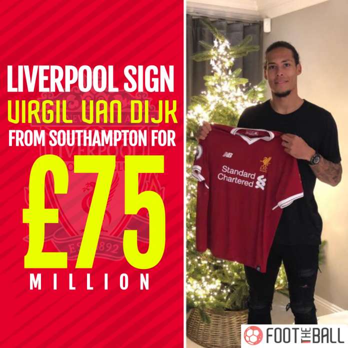 Liverpool Announce £75M Signing Of Van Dijk As He Poses With Shirt ...